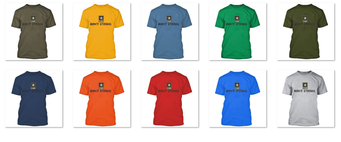 US Military Army Forces ARMY STRONG Star Logo SHIRT Short Sleeve Soft ...