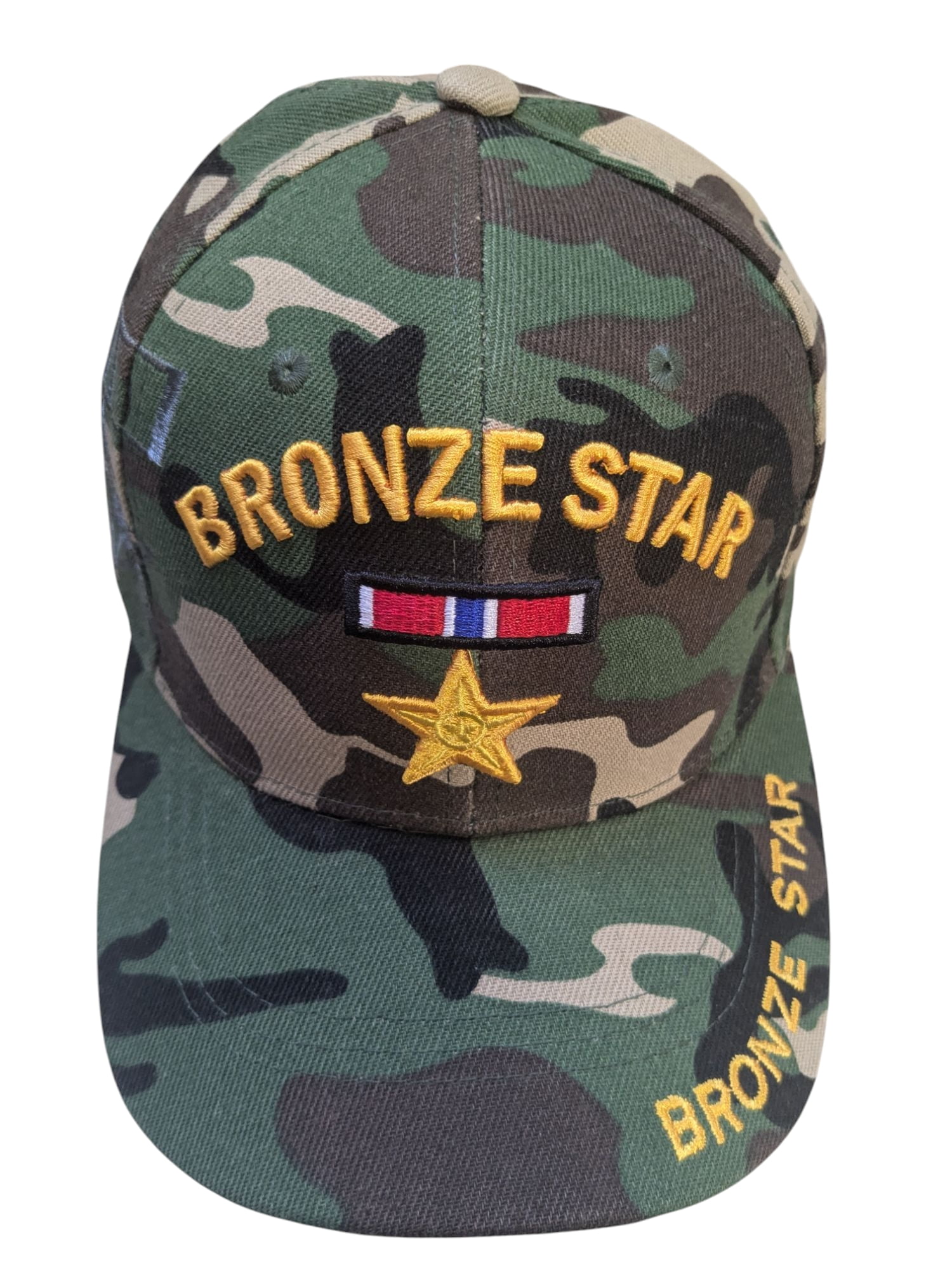 US Military Bronze Star Woodland Camouflage Baseball Hat Cap - Walmart.com