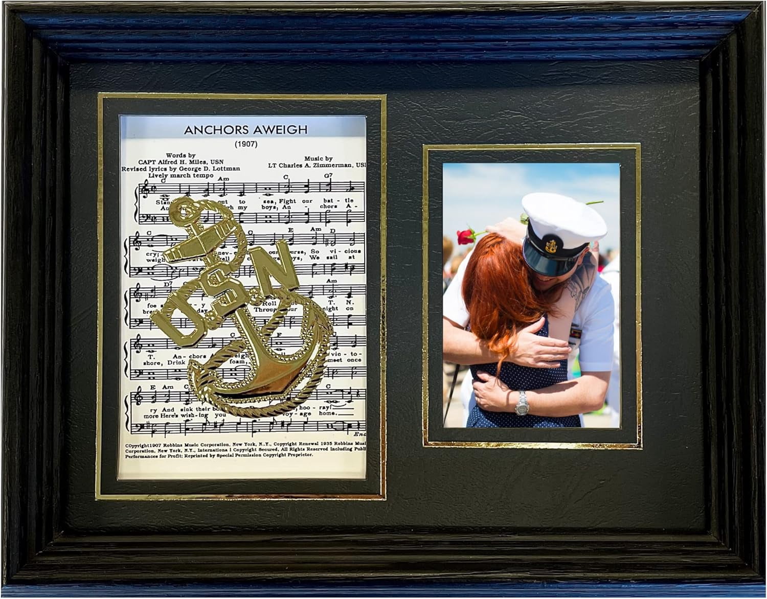 US Military Custom Photo Frame 6" x 8" - Solid Oak Hardwood Moulding ...