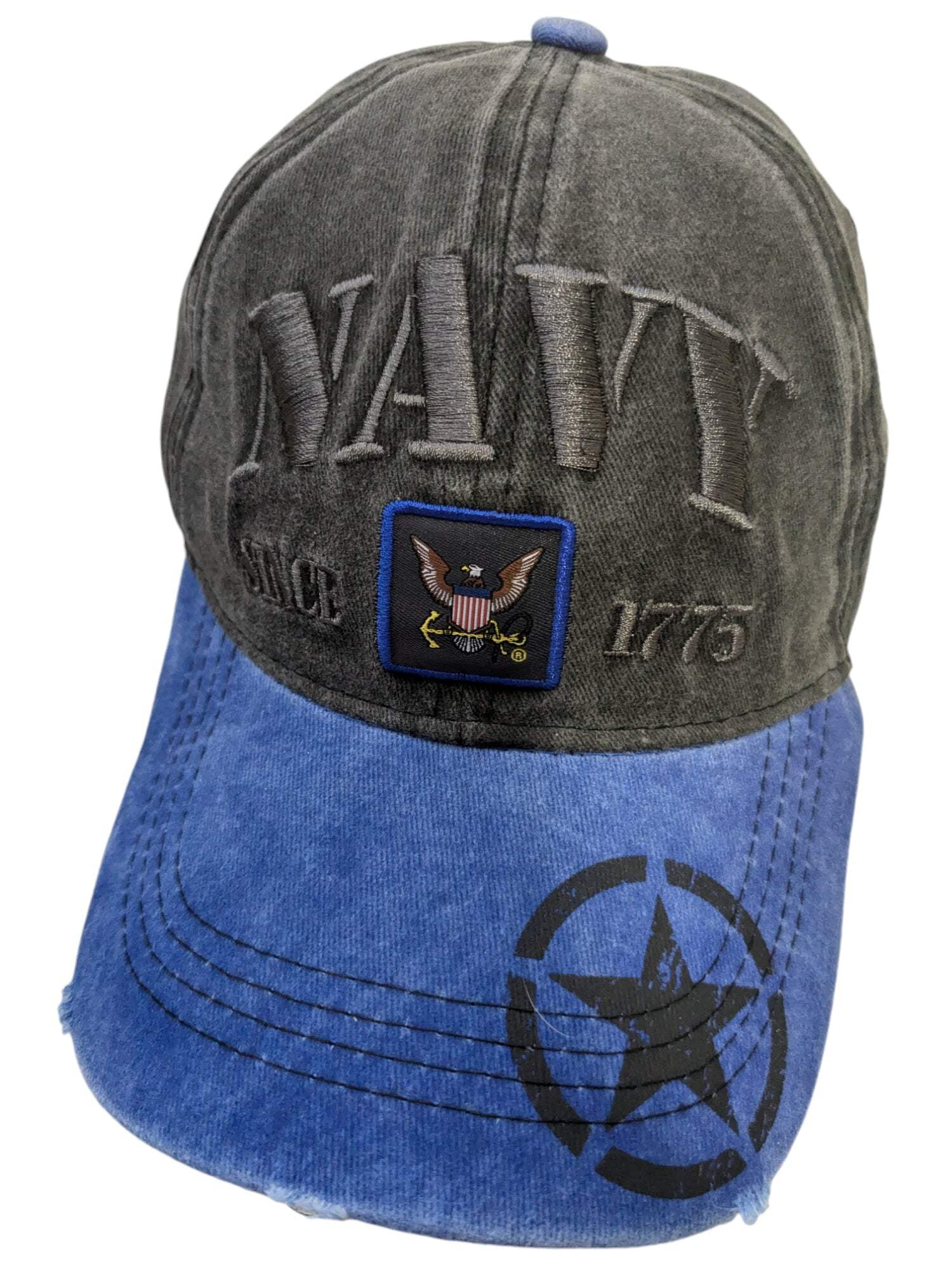 US Military Navy Since 1775 Black/Blue Baseball Hat Cap - Walmart.com