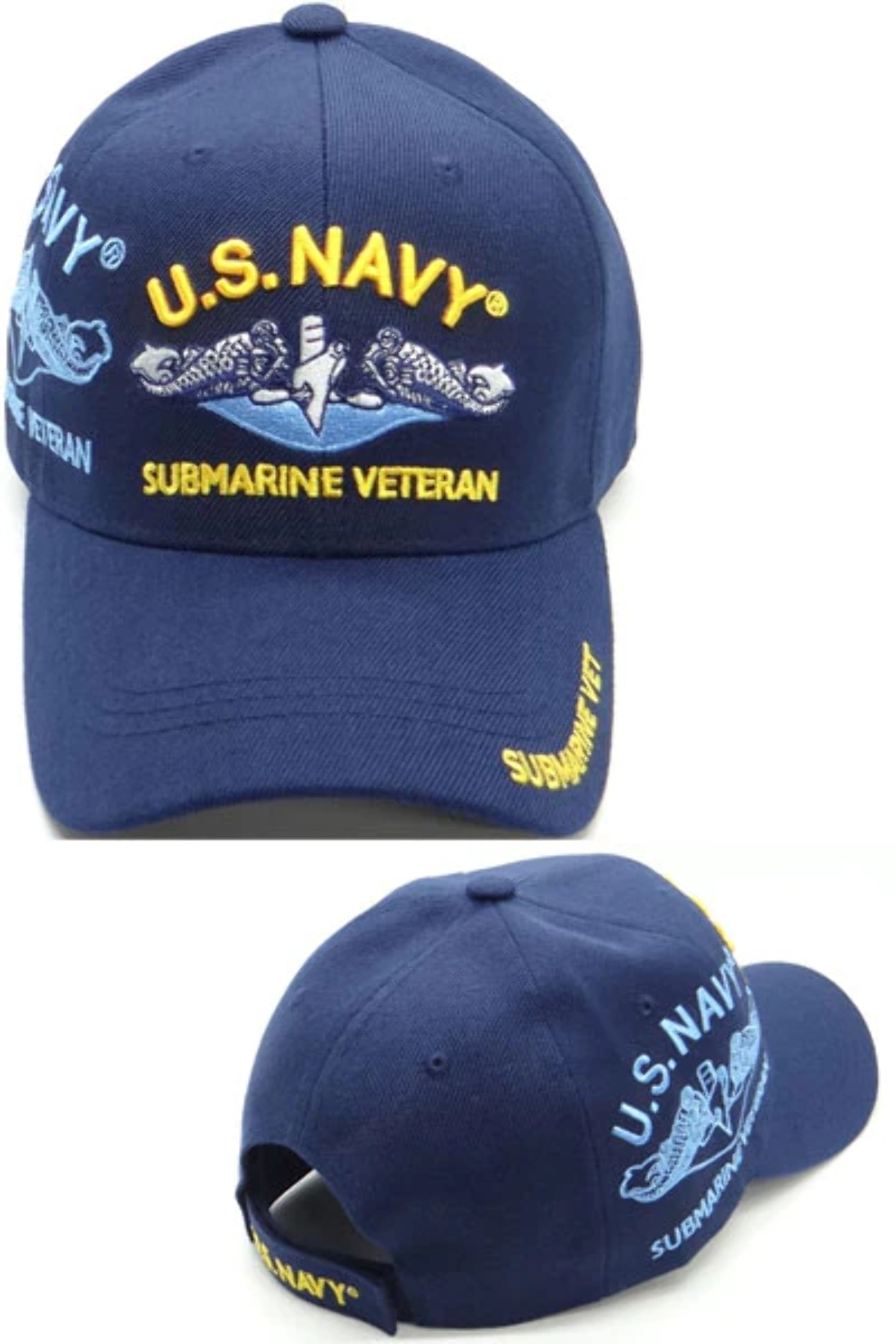 US Military Navy Submarine Veteran Blue Baseball Hat Cap - Walmart.com