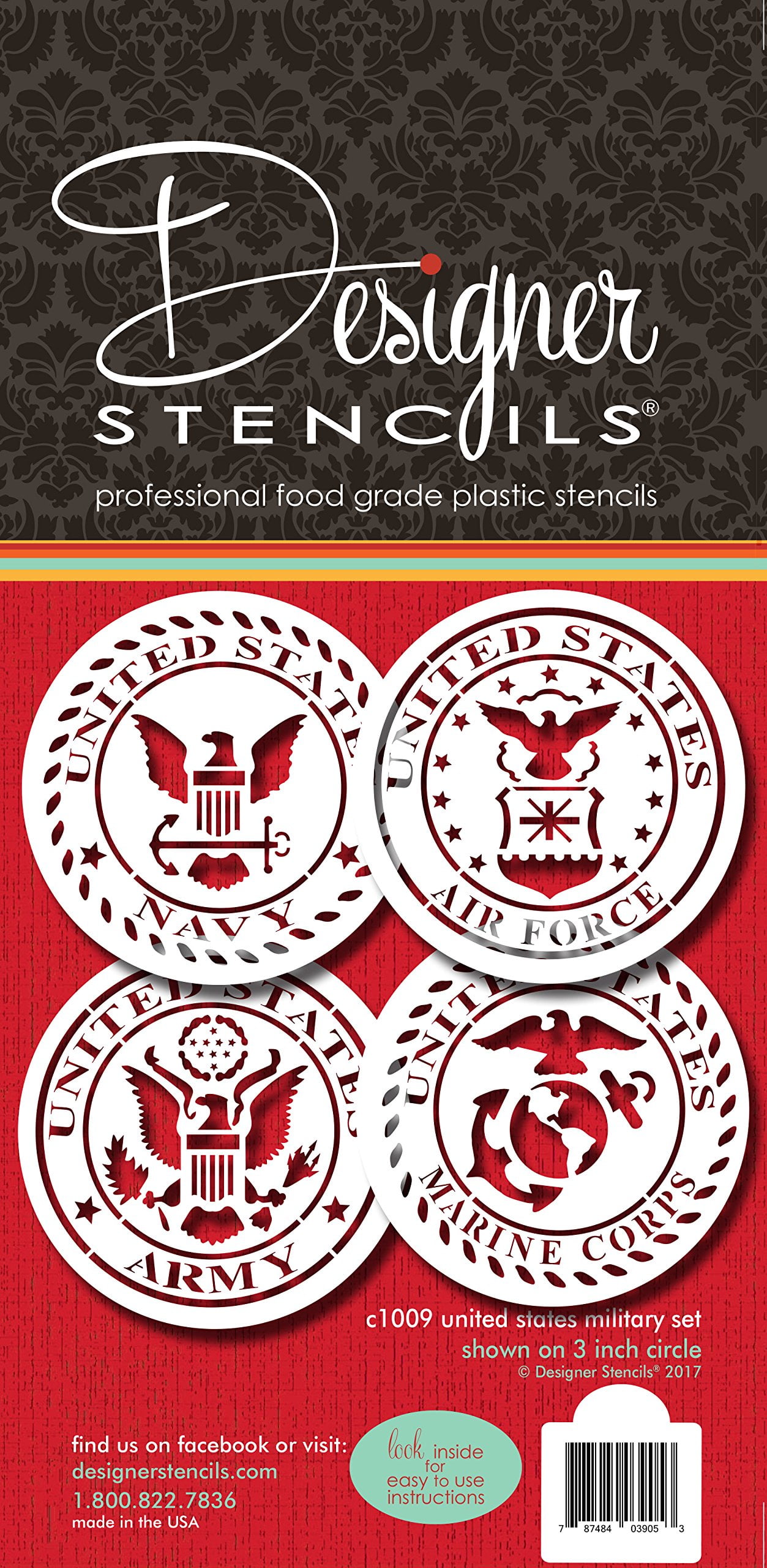 US Military Seals Cookie Stencil Set C1009 by Designer Stencils ...
