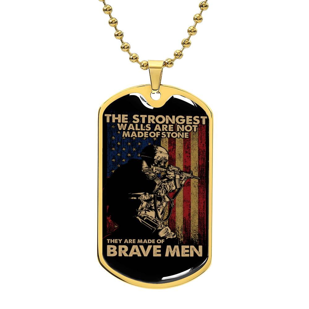 US Military - Veterans Graphic Dog Tag Necklace -The Strongest Walls ...