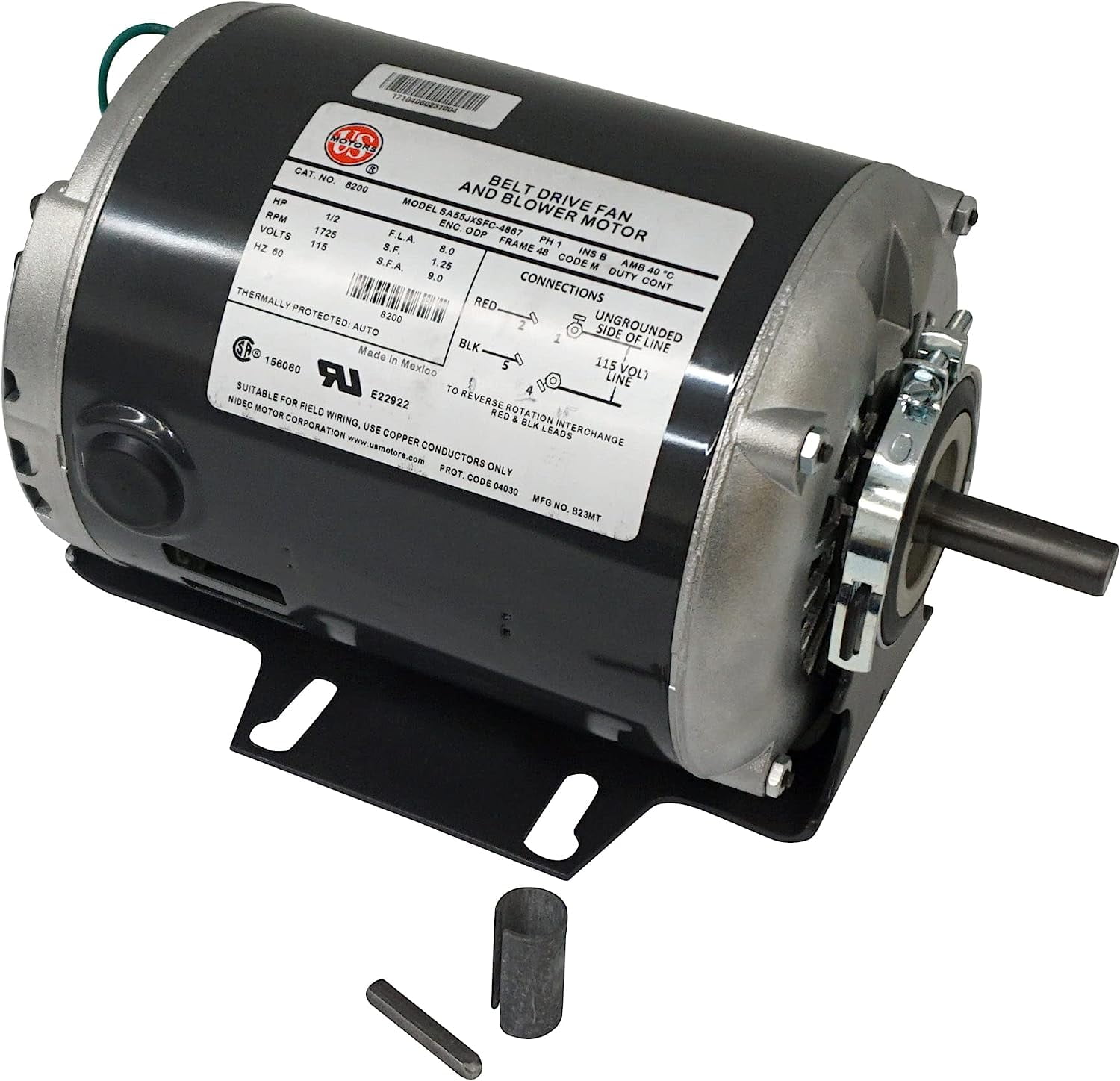 US Motors Belted Fan & Blower, 1/2 , 1-Phase, 1725 RPM Motor - Walmart.com