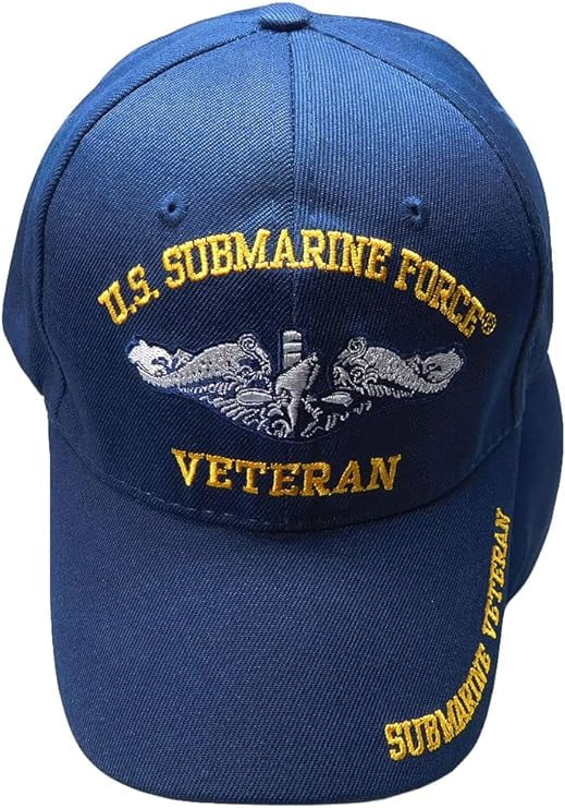 US NAVY SUBMARINE FORCE SUBMARINE VETERAN CAP HAT BLUE (LICENSED ...