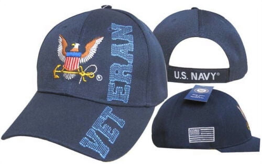 US NAVY VETERAN LETTER LOGO HAT PATCH CAP TOPGUN NAS NCIS BALD EAGLE ...