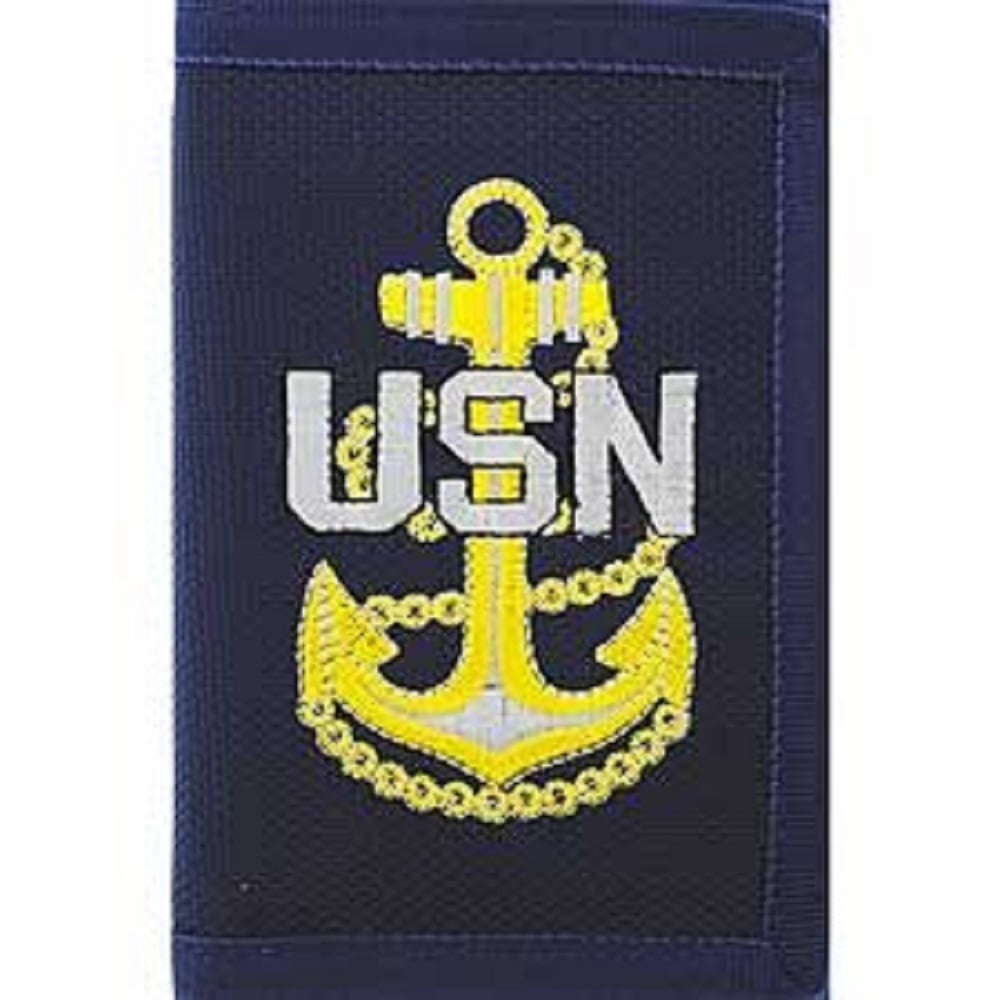 US NAVY WALLET - United States NAVY ANCHOR - Heavy Duty Trifold Nylon ...
