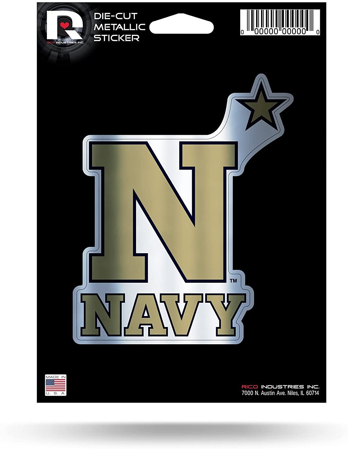 US Naval Academy Midshipmen Navy 5 Inch Sticker Decal Metallic Shimmer ...