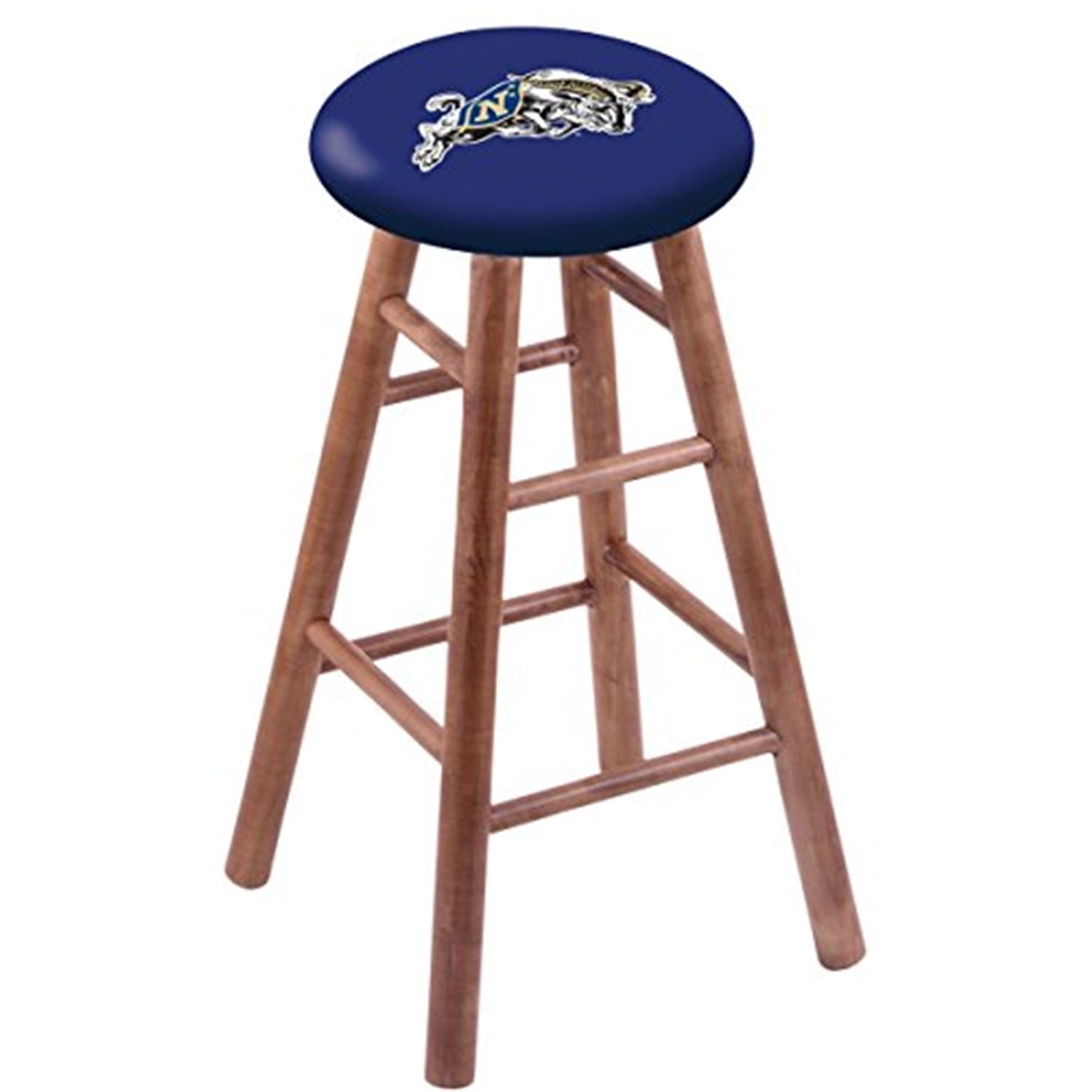 Maple Bar Stool in Medium Finish with US Naval Academy (NAVY) Seat ...