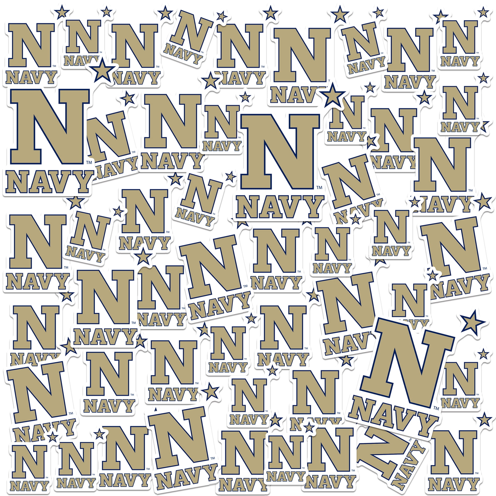 US Naval Academy Primary Logo 50ct Vinyl Large Deluxe Stickers Variety ...