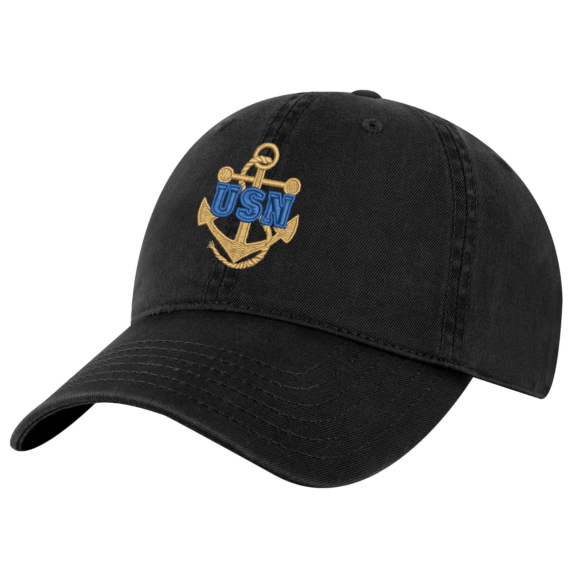 US Navy Anchor Baseball Cap – Embroidered Navy Logo Hat for Veterans ...