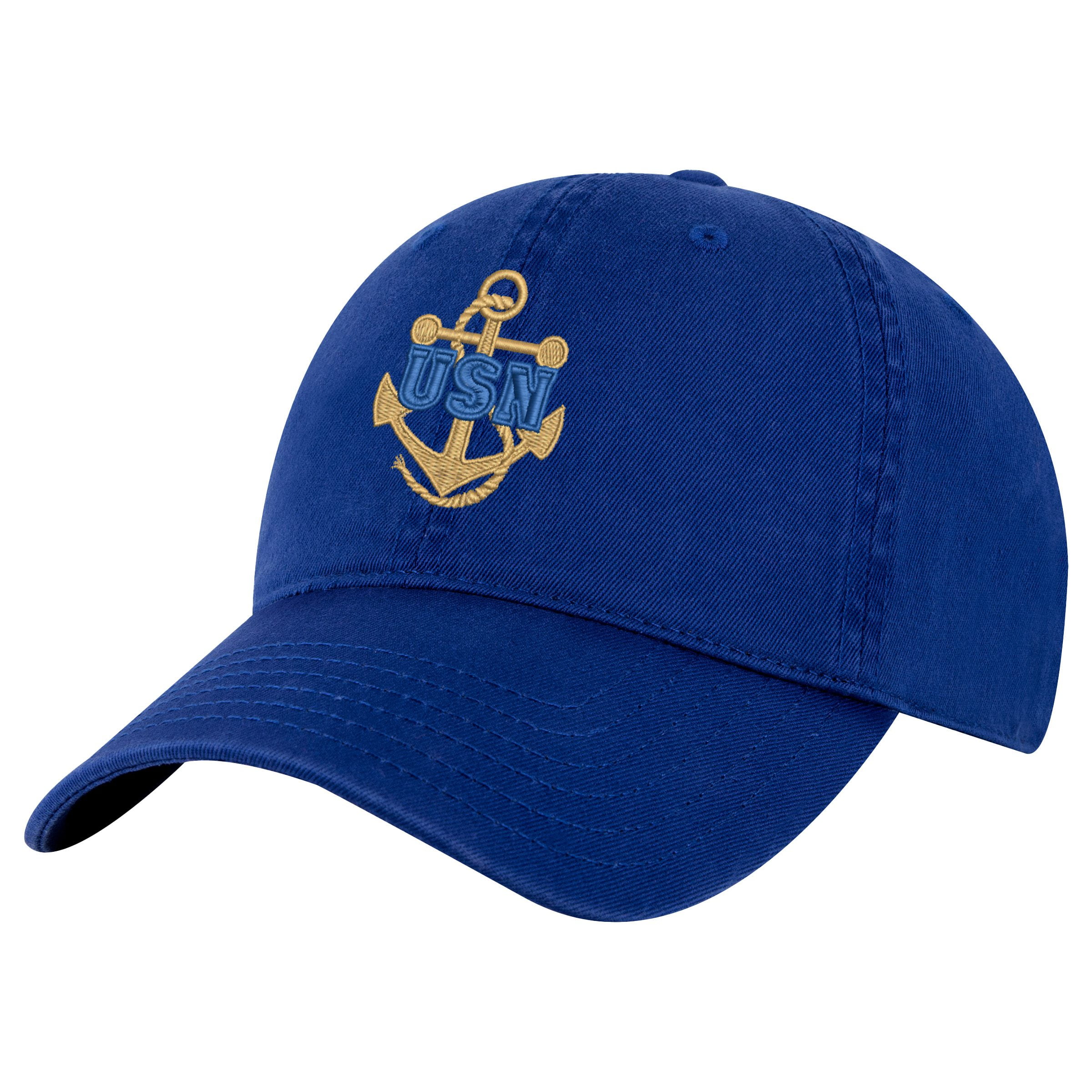 US Navy Anchor Baseball Cap - Embroidered USN Logo Hat - Navy Veteran ...