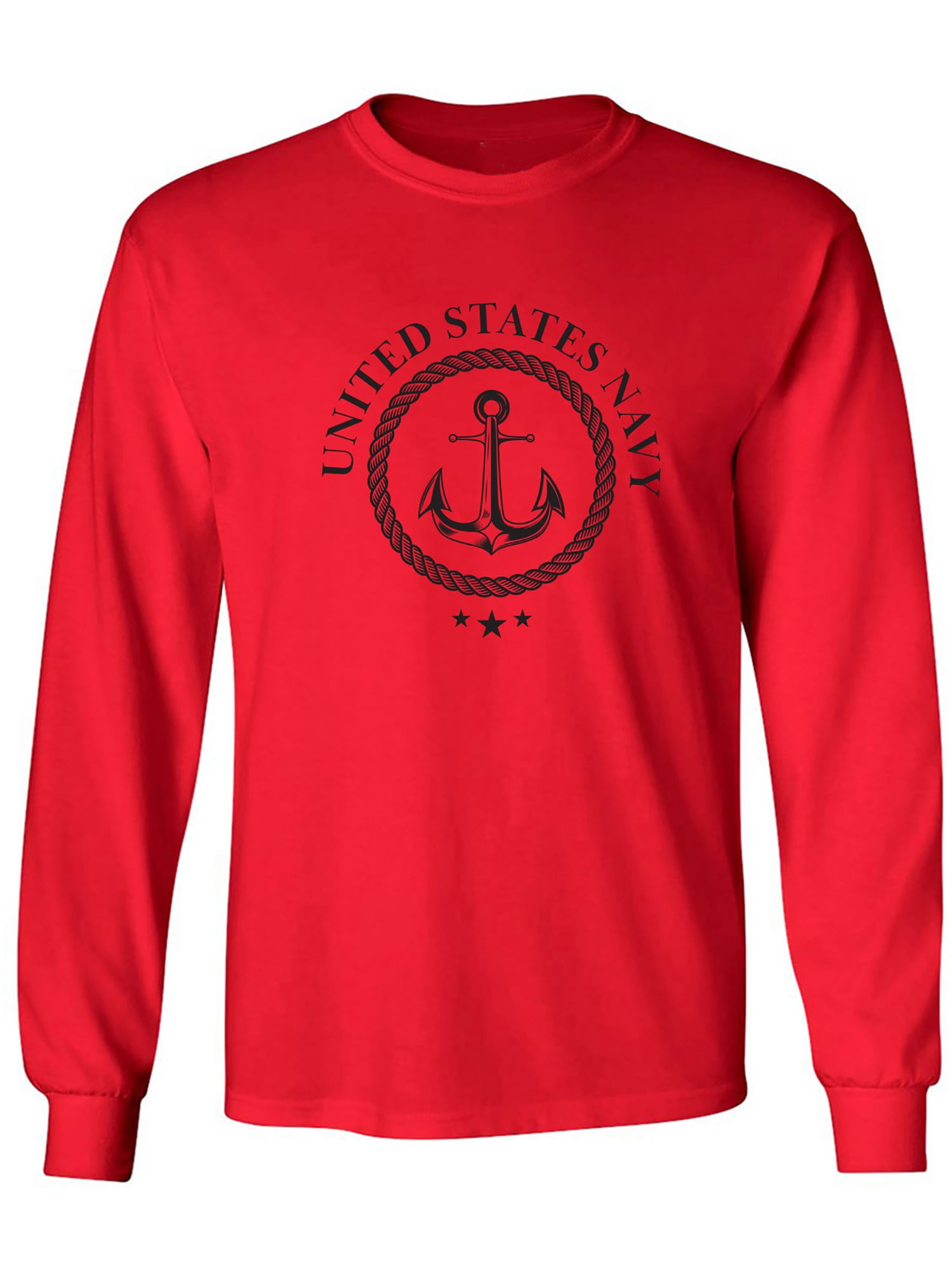 US Navy Anchor Crest Adult Long Sleeve T-shirt - Walmart.com