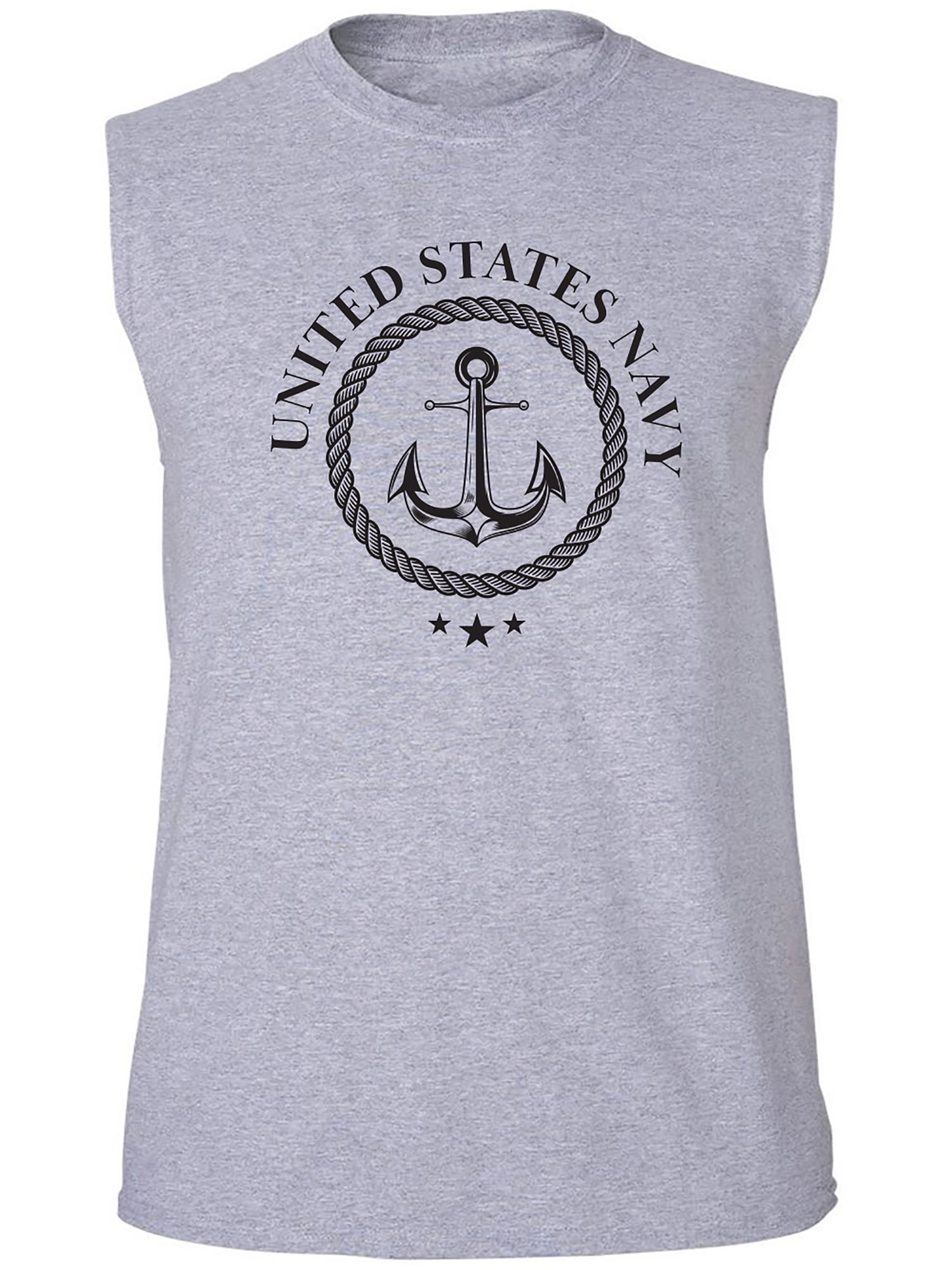 US Navy Anchor Crest Adult Sleeveless Tee - Walmart.com