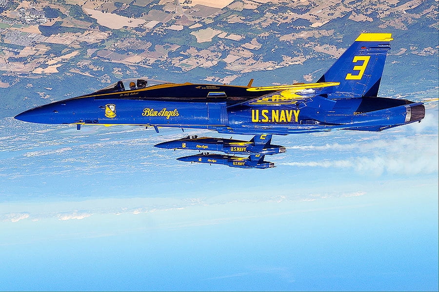 US NAVY Blue Angels Line Abreast Loop Maneuver Style - A - 12x18 Inch ...