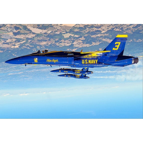 US NAVY Blue Angels Line Abreast Loop Maneuver Style - A - 12x18 Inch ...