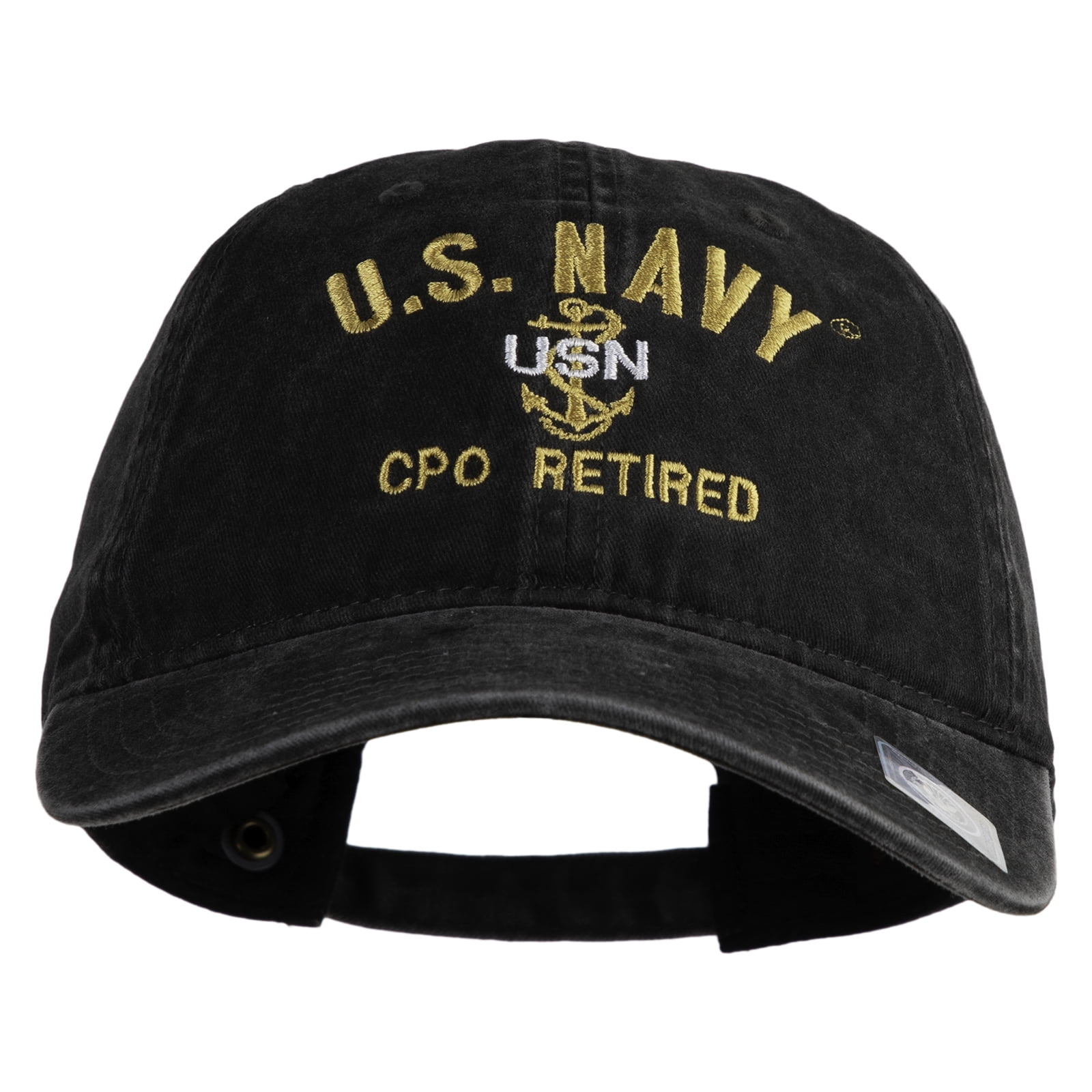 US Navy CPO Retired Military Embroidered Washed Solid Pigment Dyed ...