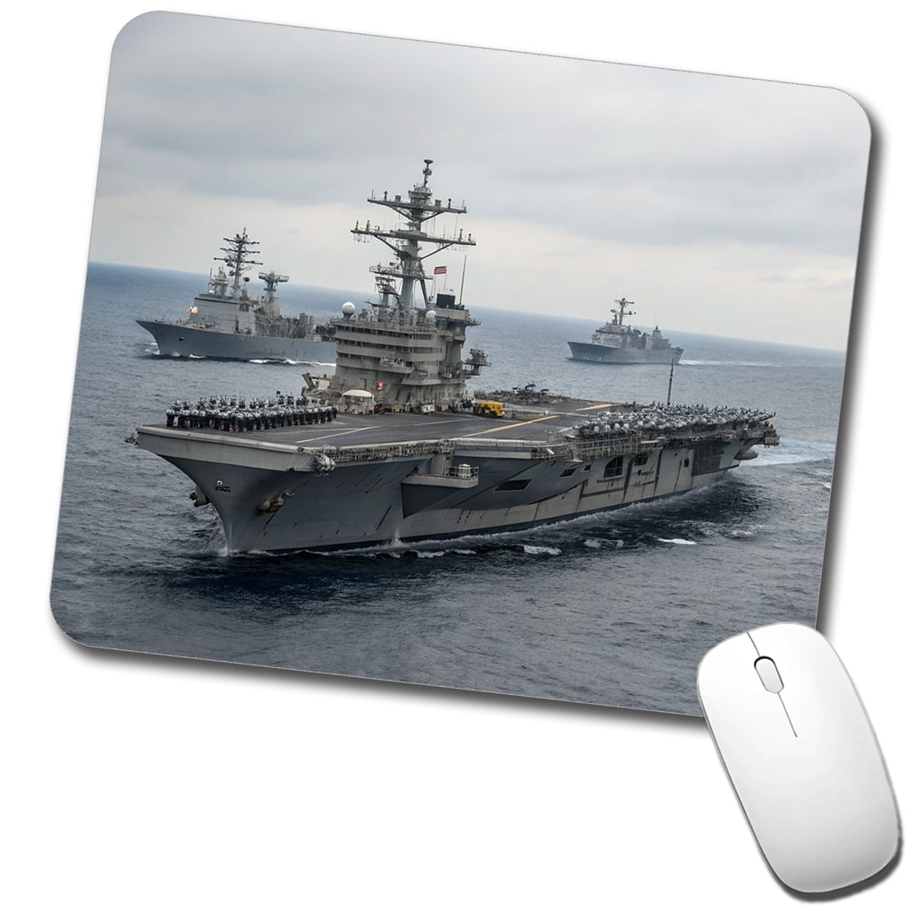 US Navy Carrier Strike Group Escorts At Sea Mouse Pad Low Profile ...