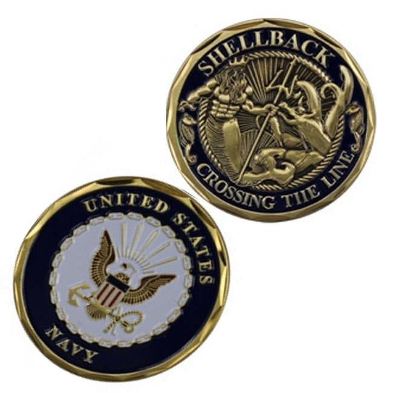 US Navy Crossing The Line Shellback Bronze Challenge Coin - Walmart.com
