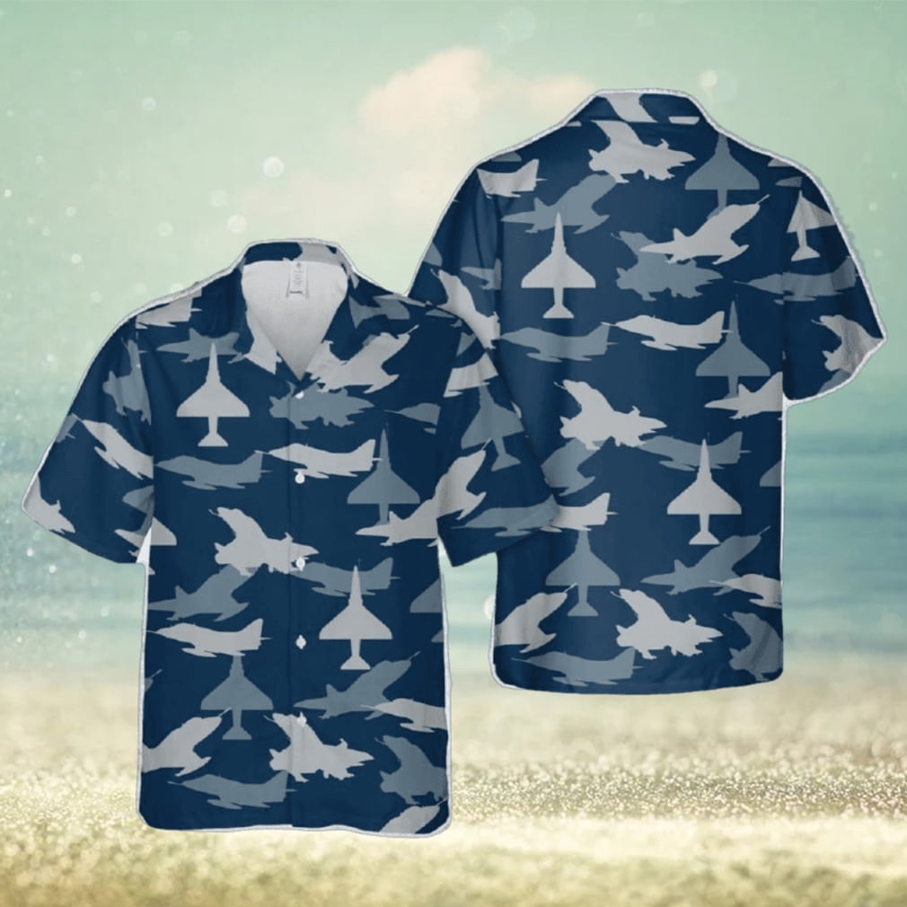 US Navy Douglas A 4 Skyhawk Aircraft Silhouettes Hawaiian Shirt Print ...