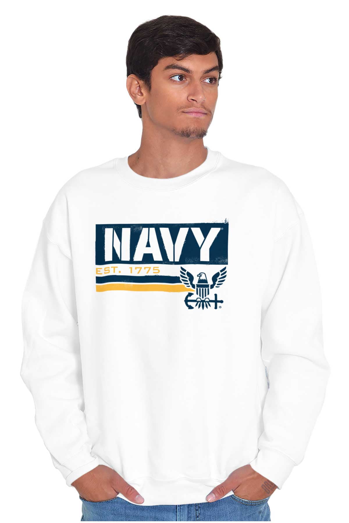 US Navy Eagle Anchor Logo Est 1775 Unisex Plus Size Sweatshirt Brisco ...