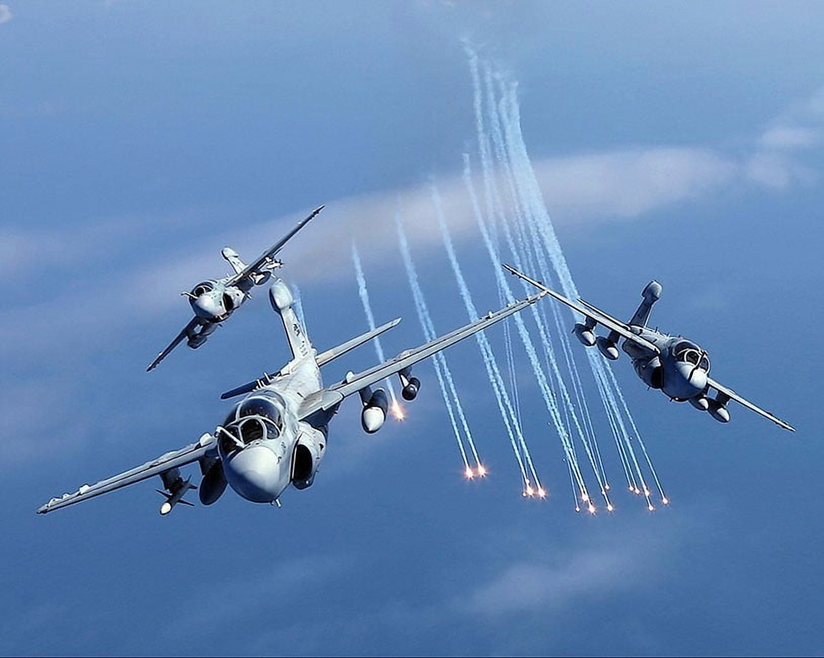 US Navy Final Four EA-6B Prowlers Cherry Point - 24x36 Inch Laminated ...