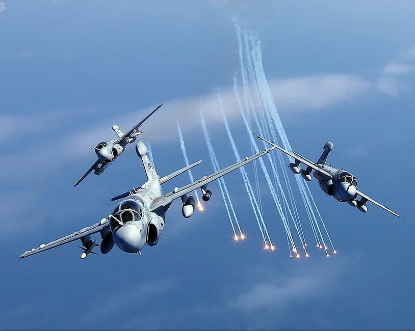 US Navy Final Four EA-6B Prowlers Cherry Point Style - A - 24x36 Inch ...