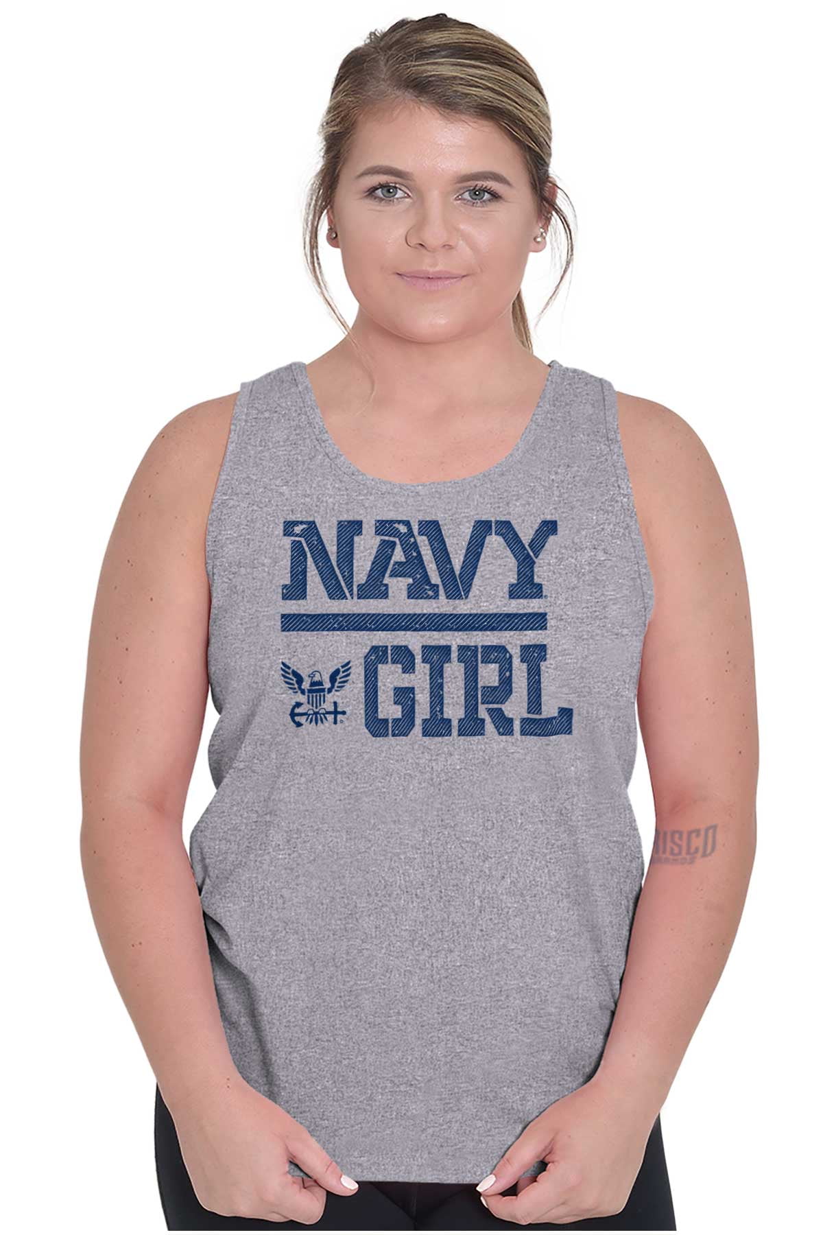 US Navy Girl Military Anchor Logo Women Plus Size Tank Top Brisco ...