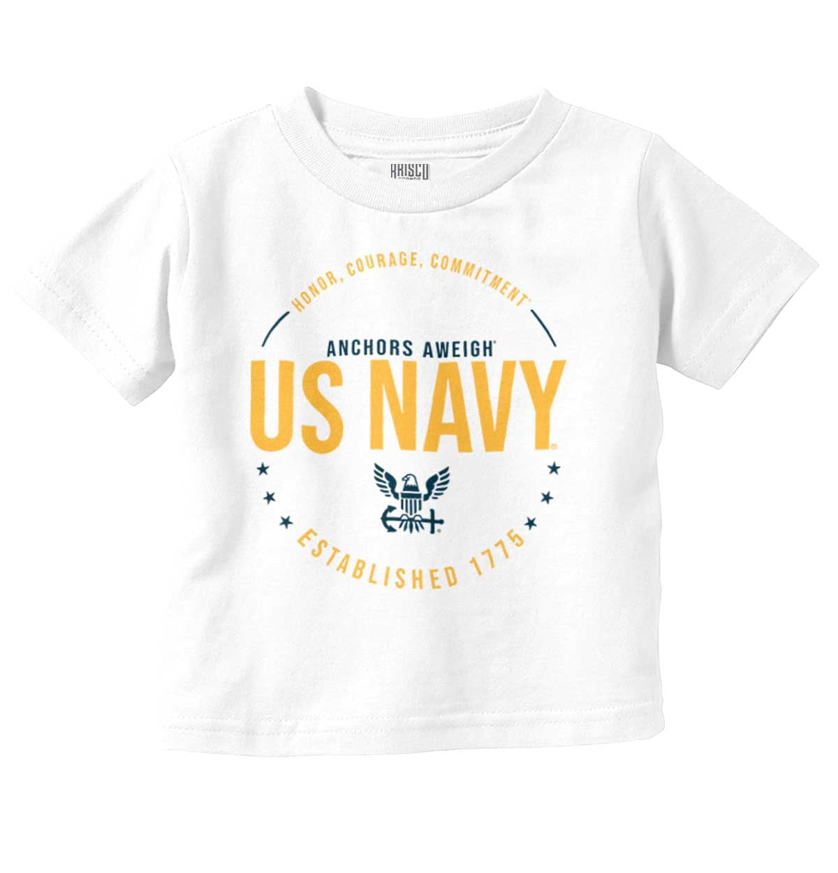 US Navy Logo Anchors Aweigh Est 1775 Toddler Boy Girl T Shirt Infant ...