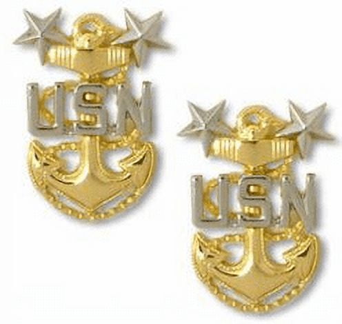 US Navy Master Chief E9 Collar Rank Insignia - Walmart.com