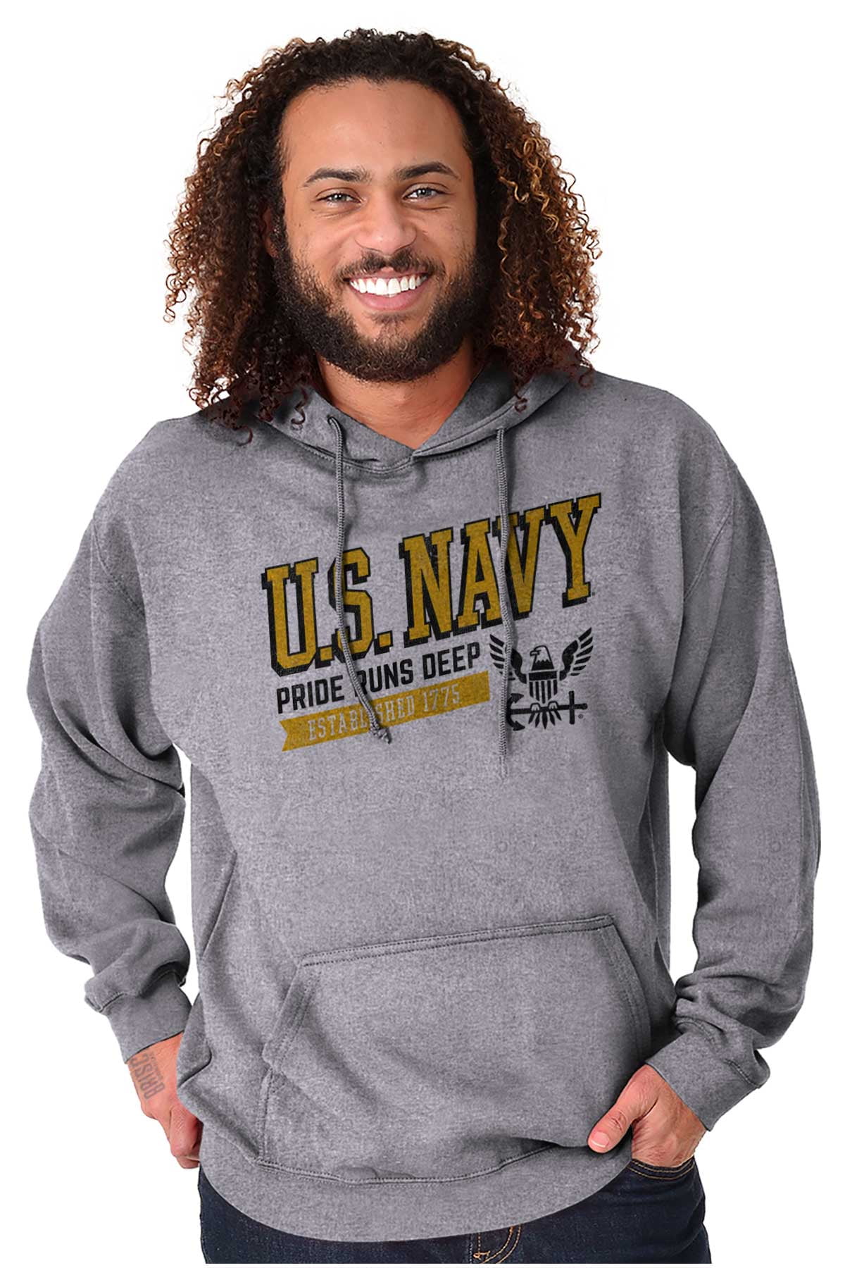 US Navy Logo Pride Runs Deep Est 1775 Unisex Plus Fleece Graphic Hoodie ...