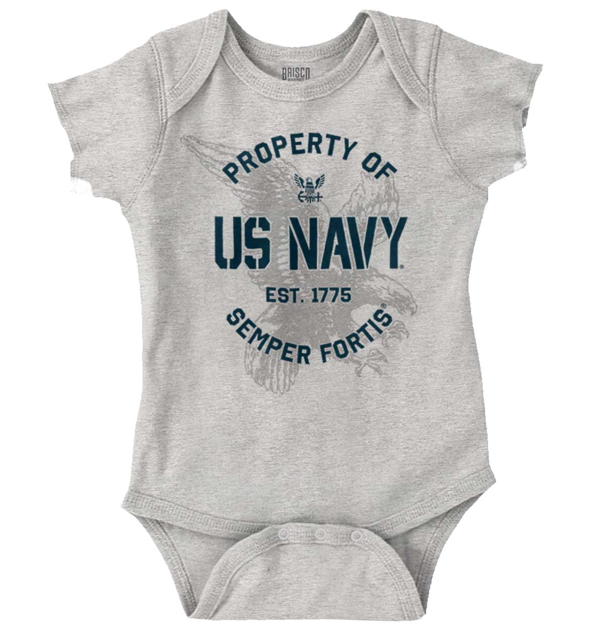US Navy Property of Semper Fortis Romper Boys or Girls Infant Baby ...