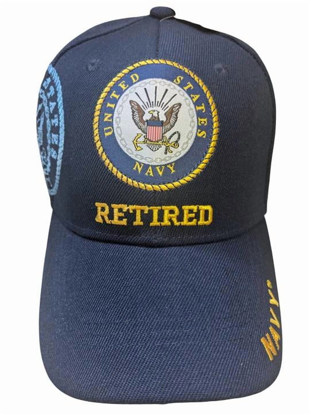 US Navy Retired Emblem Shadow Baseball Hat Cap - Walmart.com