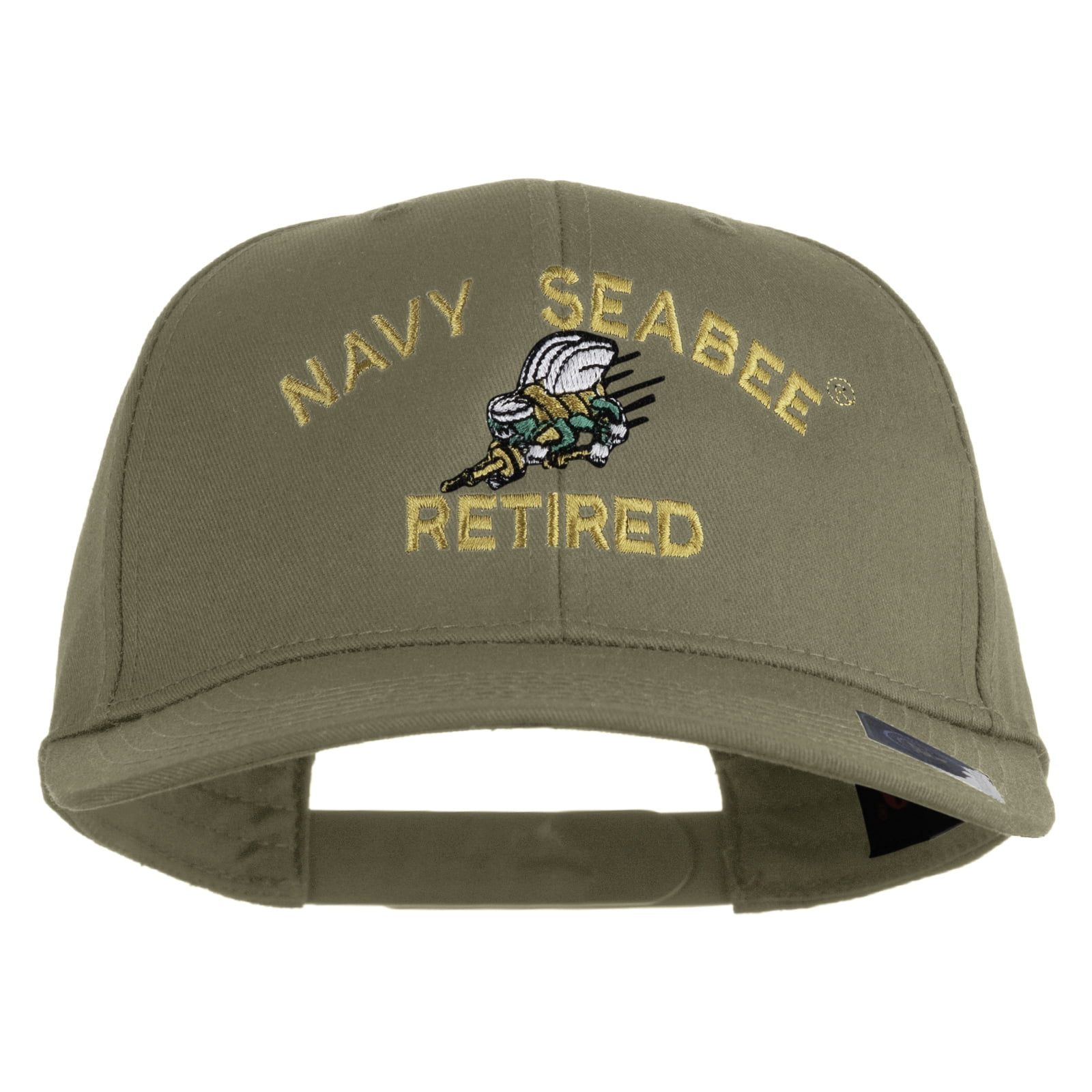 US Navy Seabee Retired Military Embroidered Solid Cotton Twill Pro ...