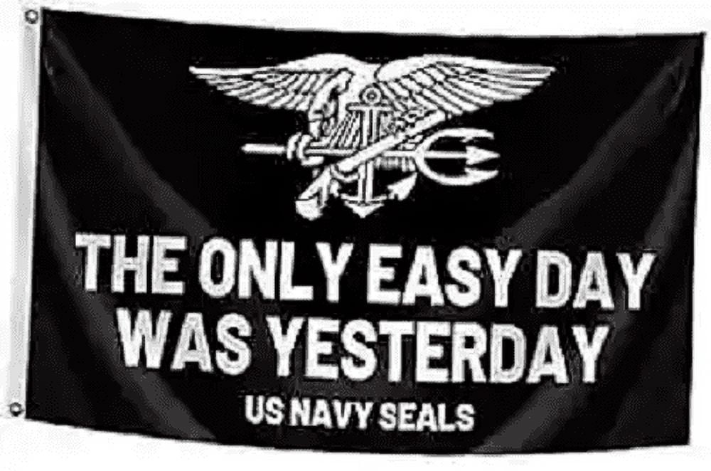 US Navy Seals Flag 3'x5' Banner ‘The Only Easy Day Was Yesterday ...
