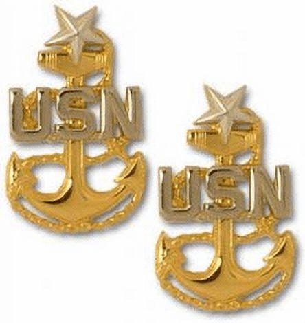 US Navy Senior Chief E8 Collar Rank Insignia - Walmart.com