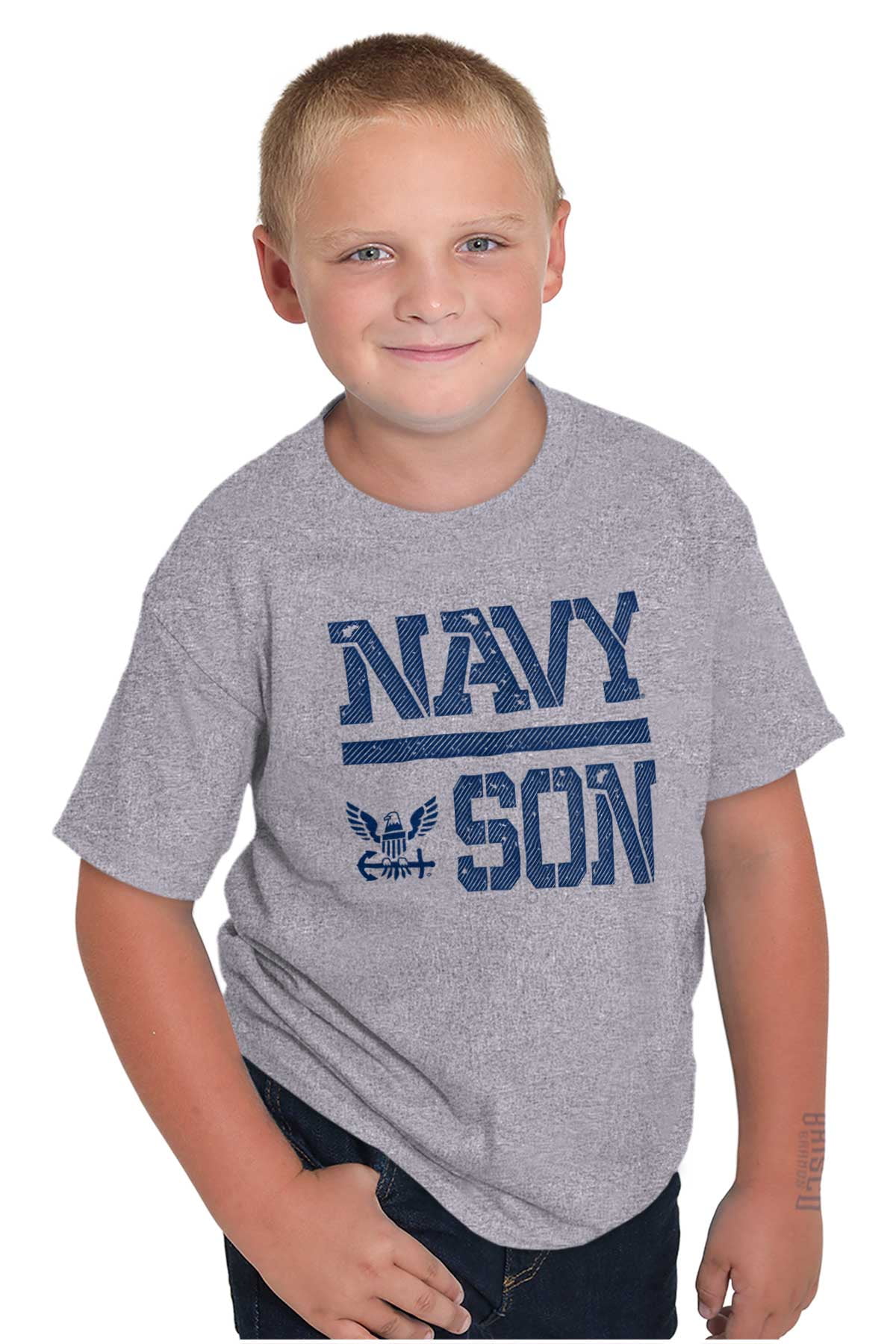 US Navy Son Military Anchor Logo Boys Kids T Shirt Tees Tops Teen ...