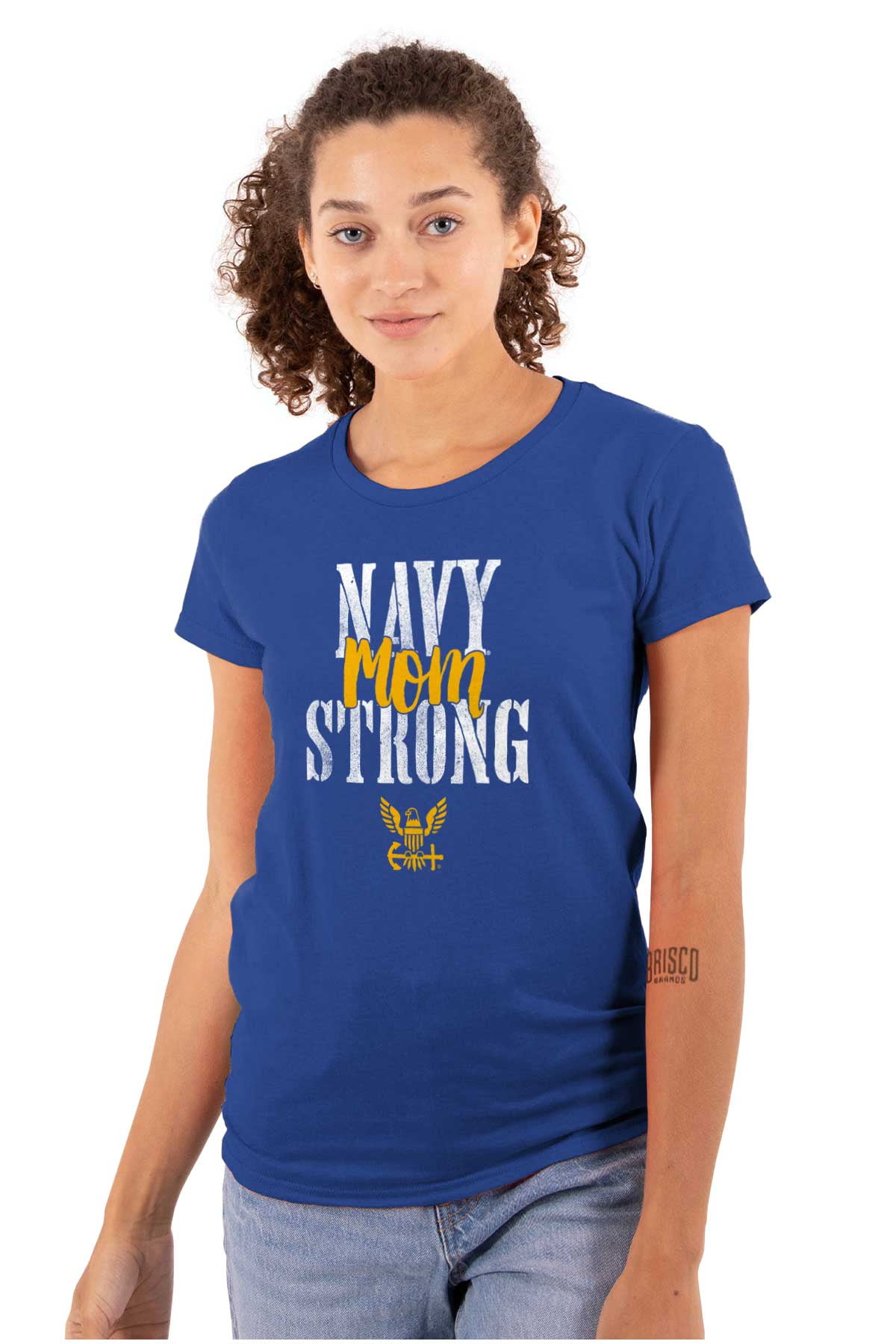 US Navy Strong Mom Anchor Logo Women's Plus Size Shirt Brisco Brands 3X ...
