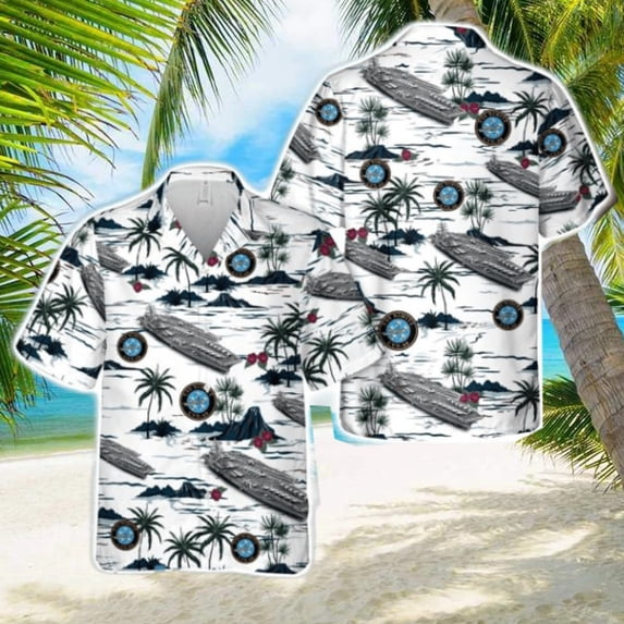 US Navy USS Nimitz CVN 68 Tropical 3D Hawaiian Shirt US Navy Summer ...