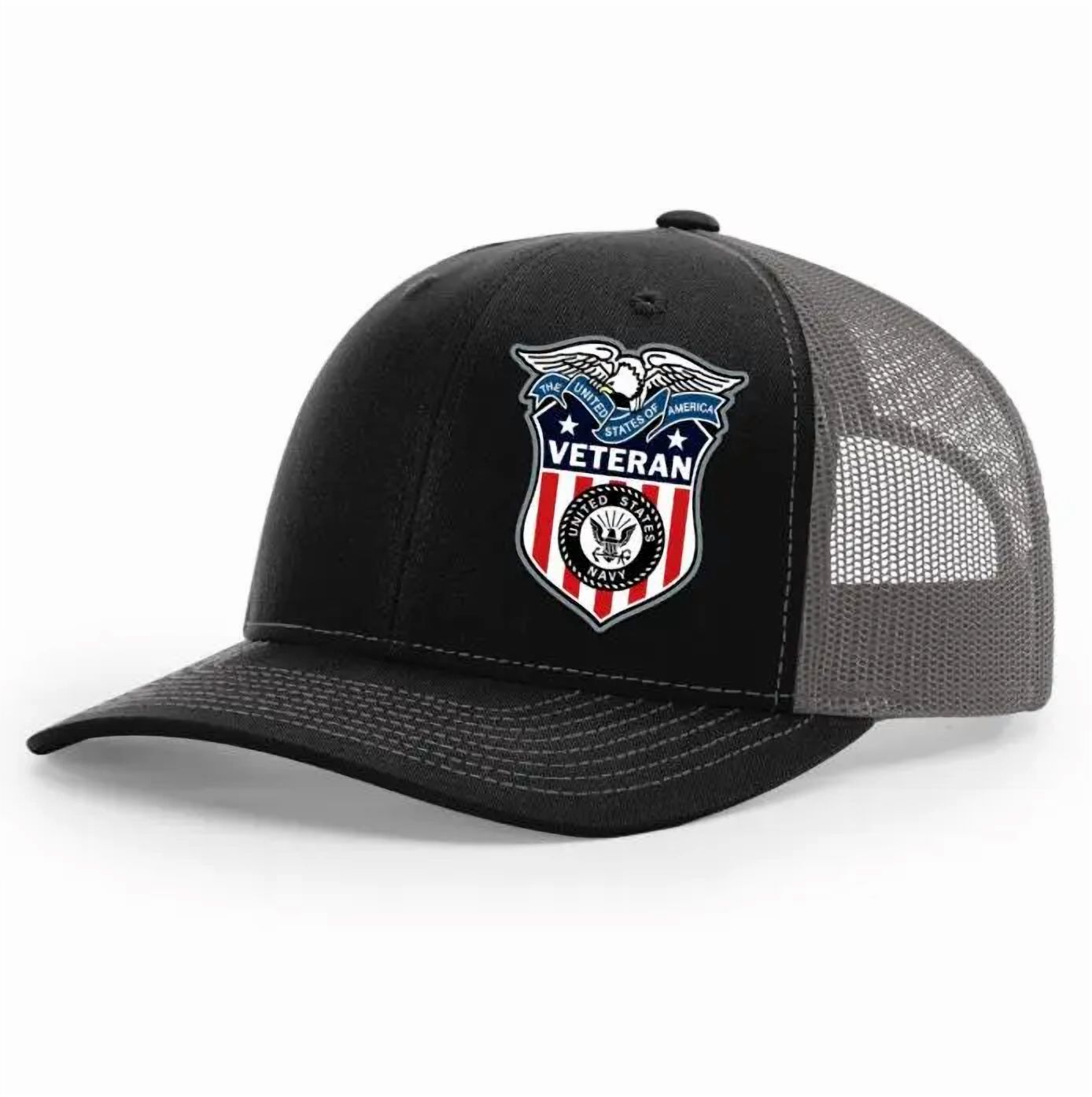 US Navy Veteran Hat, United States Navy Veteran Dad Gift, American Flag ...
