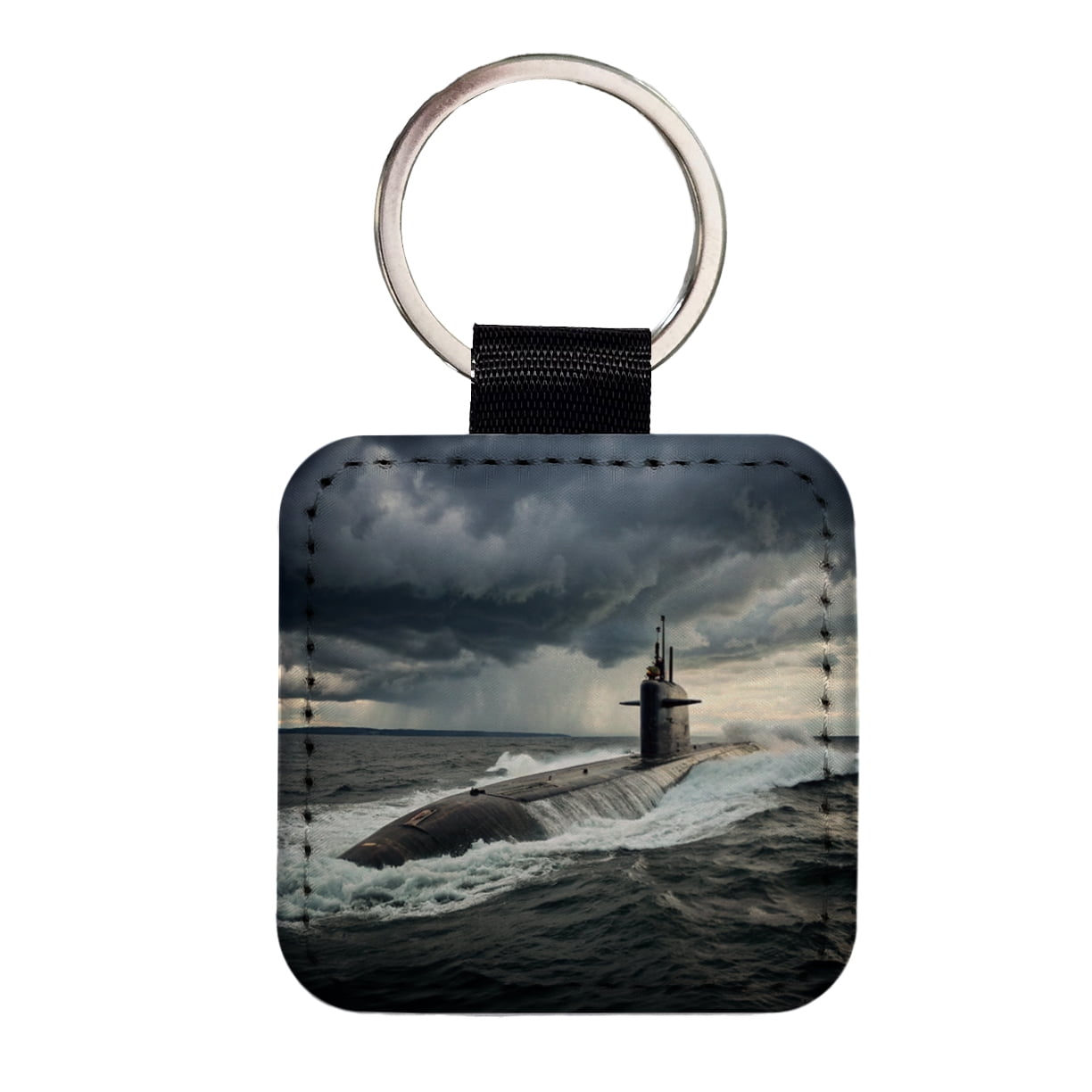 US Nuclear Submarine Underway Faux Leather Square Keychain - Walmart.com