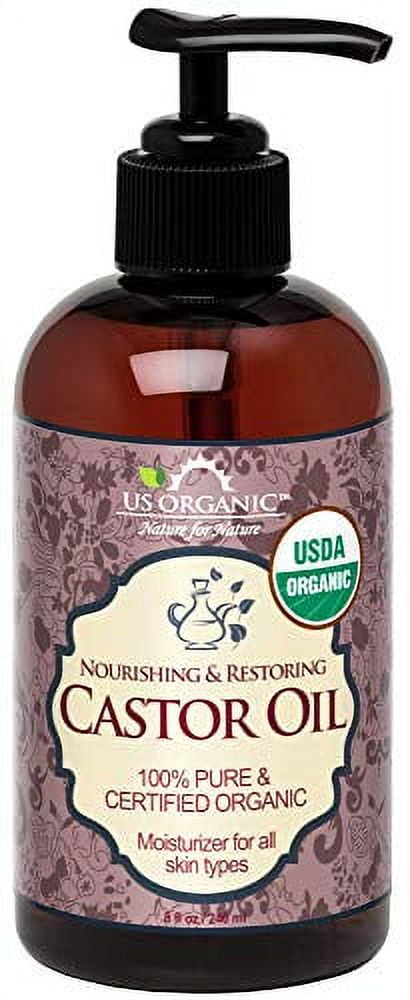 US Organic Castor Oil, 100% Pure, Hexane Free, Health Pressed, USDA ...
