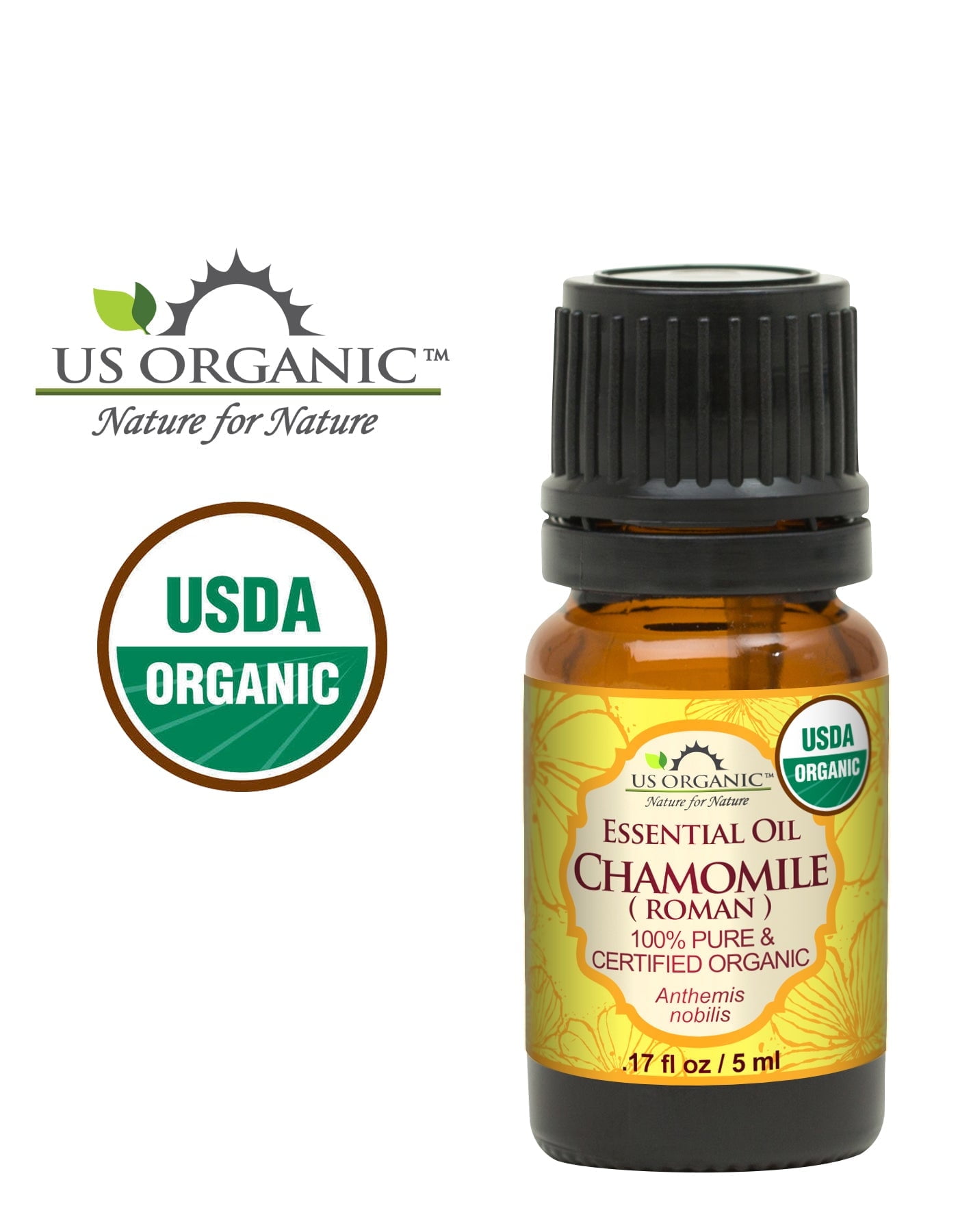 US Organic Chamomile Essential Oil (Roman), 100% Pure USDA Certified ...
