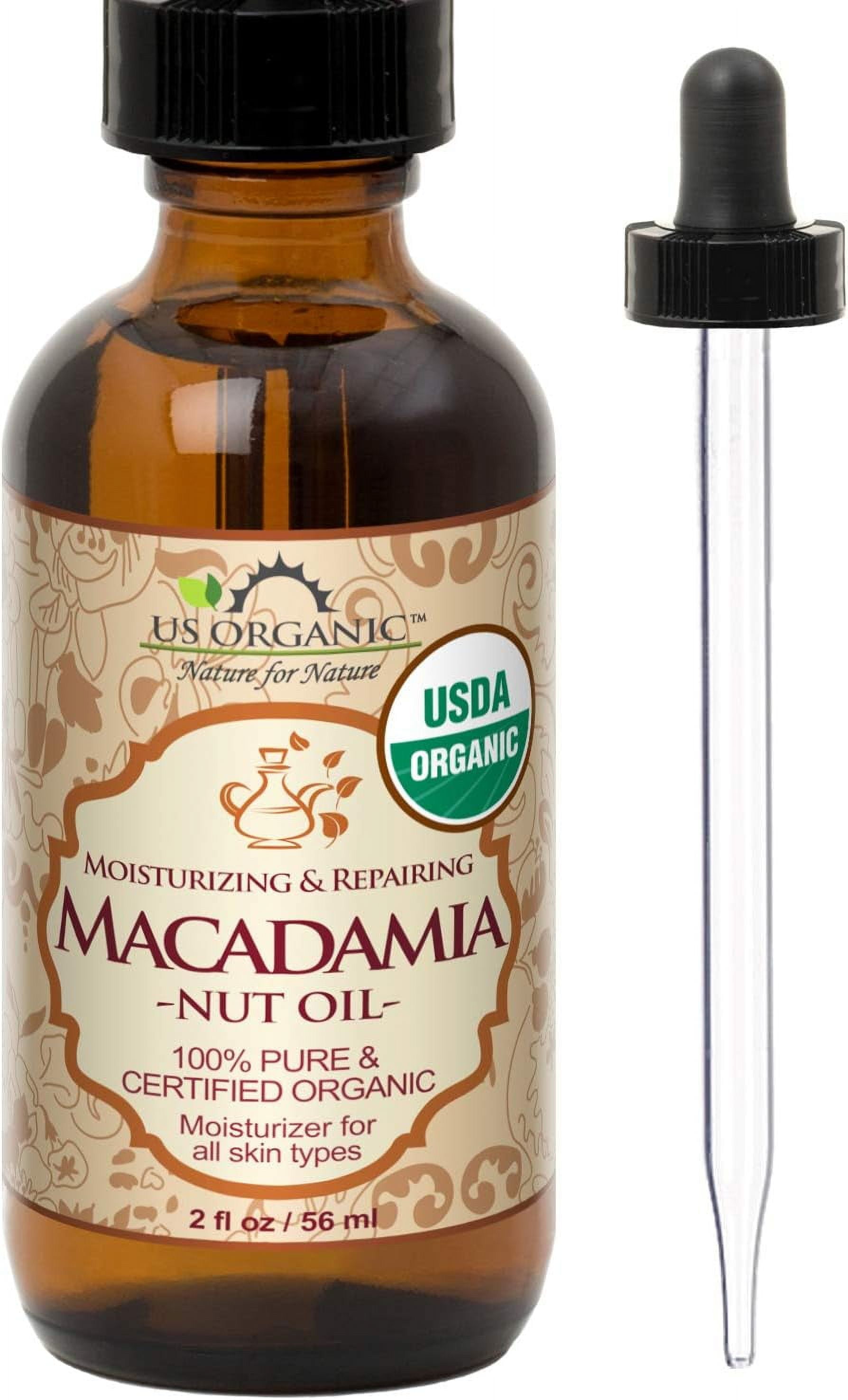 US Organic Macadamia Nut Oil Unrefined Virgin, Certified Organic, Pure ...