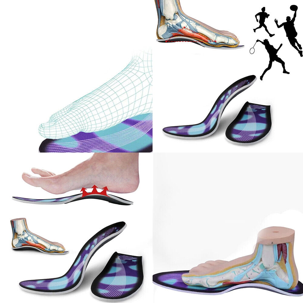 US Orthotic Shoe Insoles High Arch Support Inserts Flat Feet Plantar ...