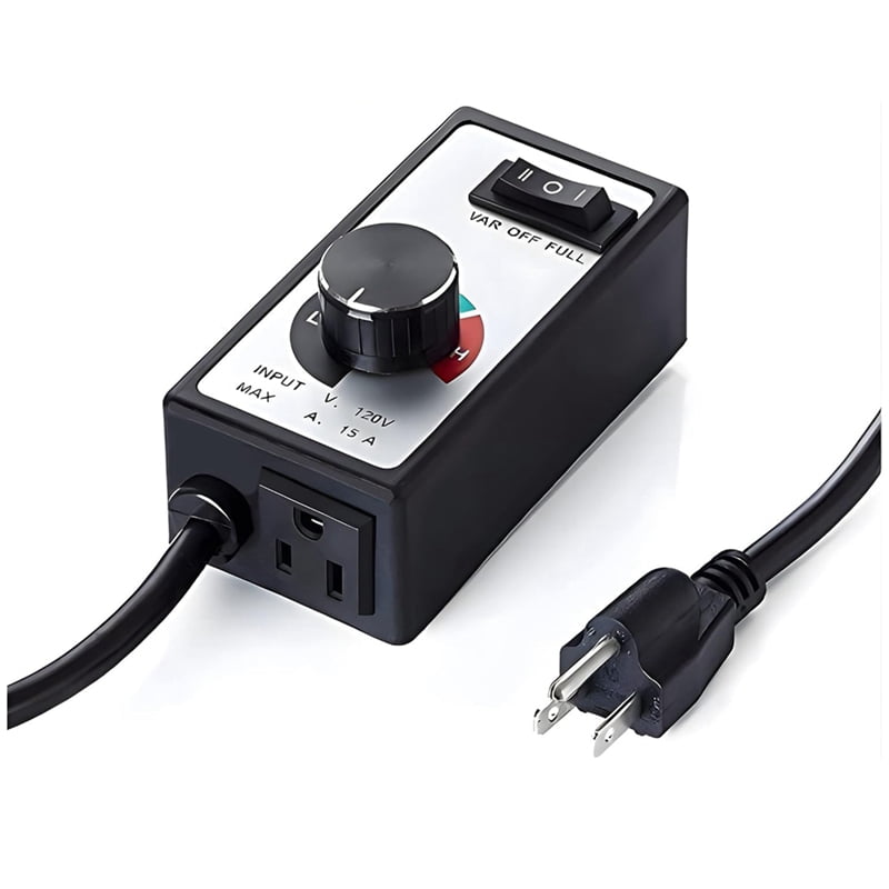 US PLUG,AC Motor Speed Controller 120V 15A Max Electronic Fan Speed ...