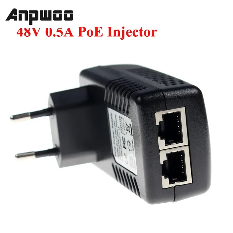 US PLUG Surveillance CCTV Security 48V0.5A 24V1A POE Wall Plug POE ...