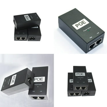 FITE ON 48V 0.5A Wall Plug POE Injector Ethernet Adapter Compatible ...