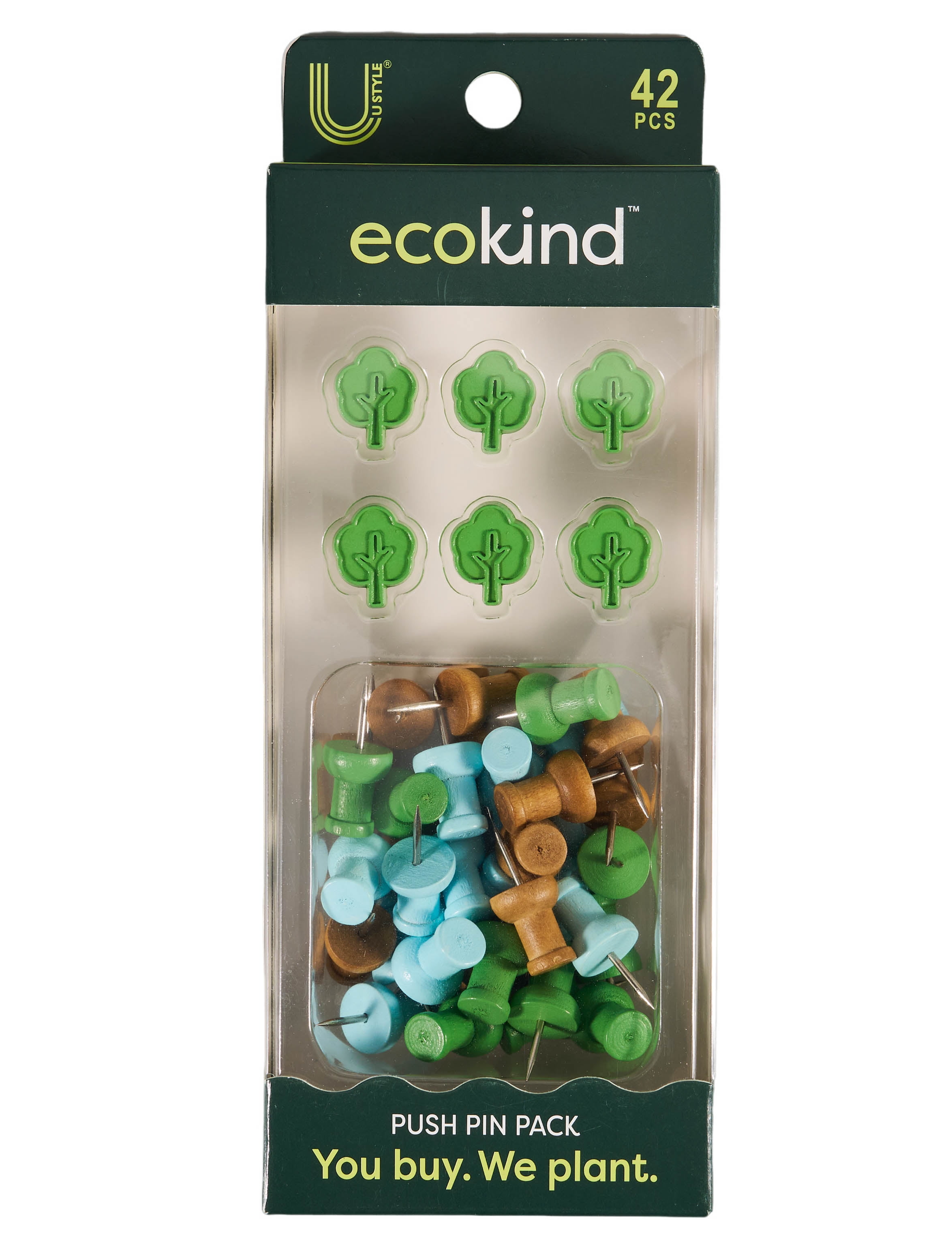 Ecokind by U Style Push Pin Pack, 42-Piece Set - Walmart.com
