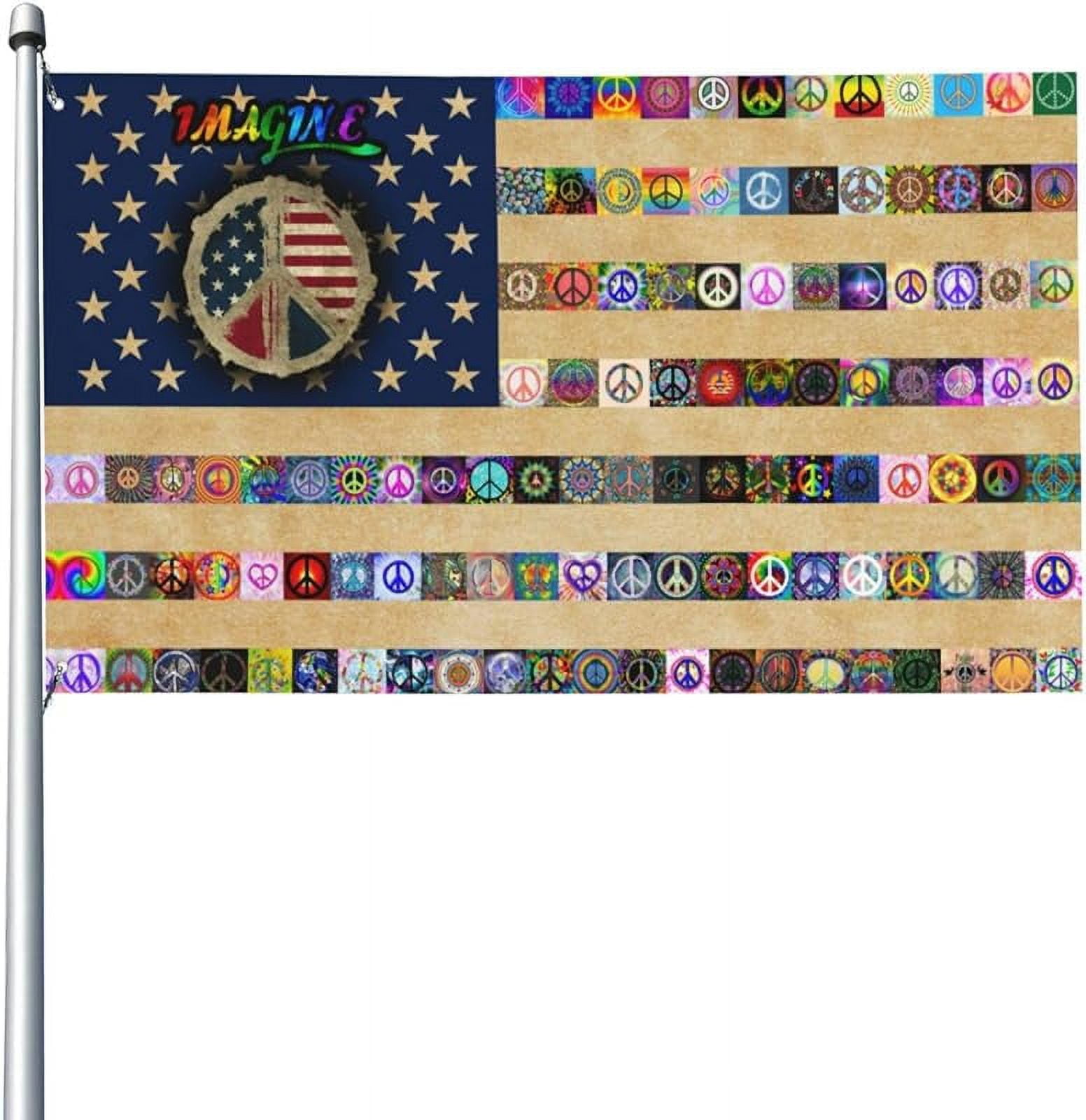 US Peace Flag 3x5 ft Garden Banner Indoor Outdoor Perfect Decoration ...